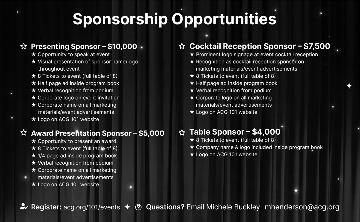 ACG 101 2024 9th Annual Stars of the 101 Awards Dinner | ACG 101 Corridor